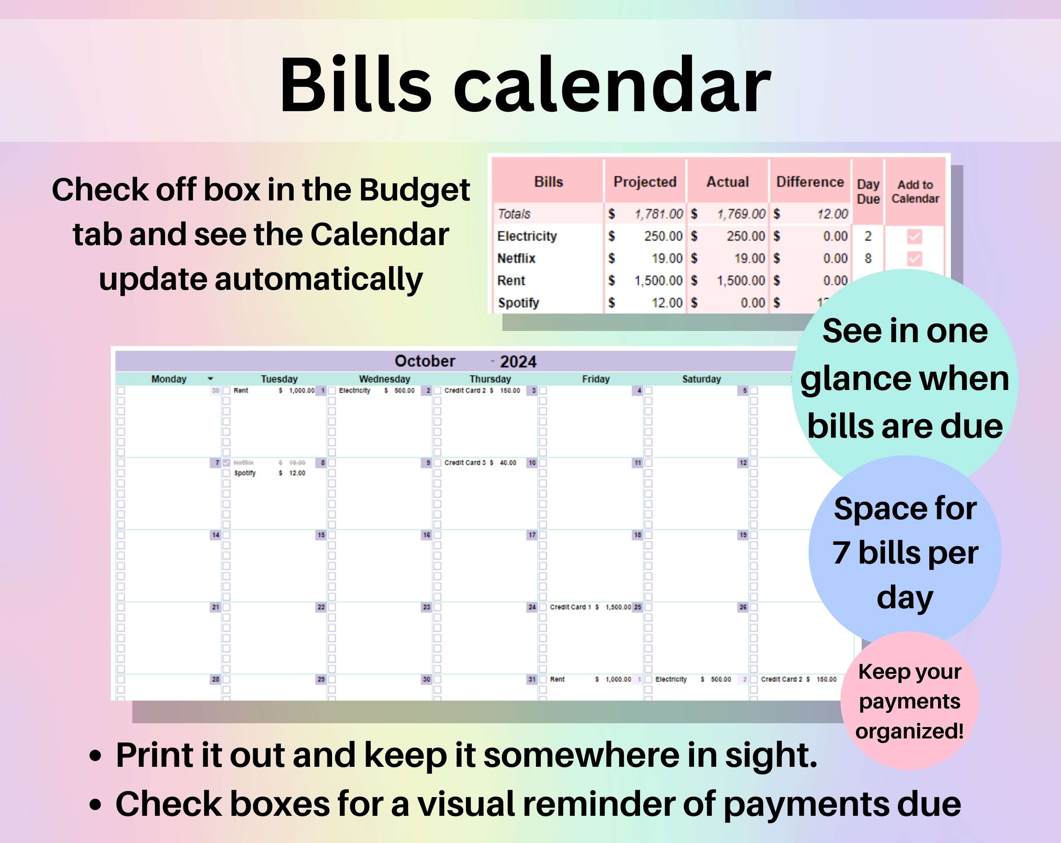 Annual & Monthly Budget Spreadsheet | Excel & Google Sheets