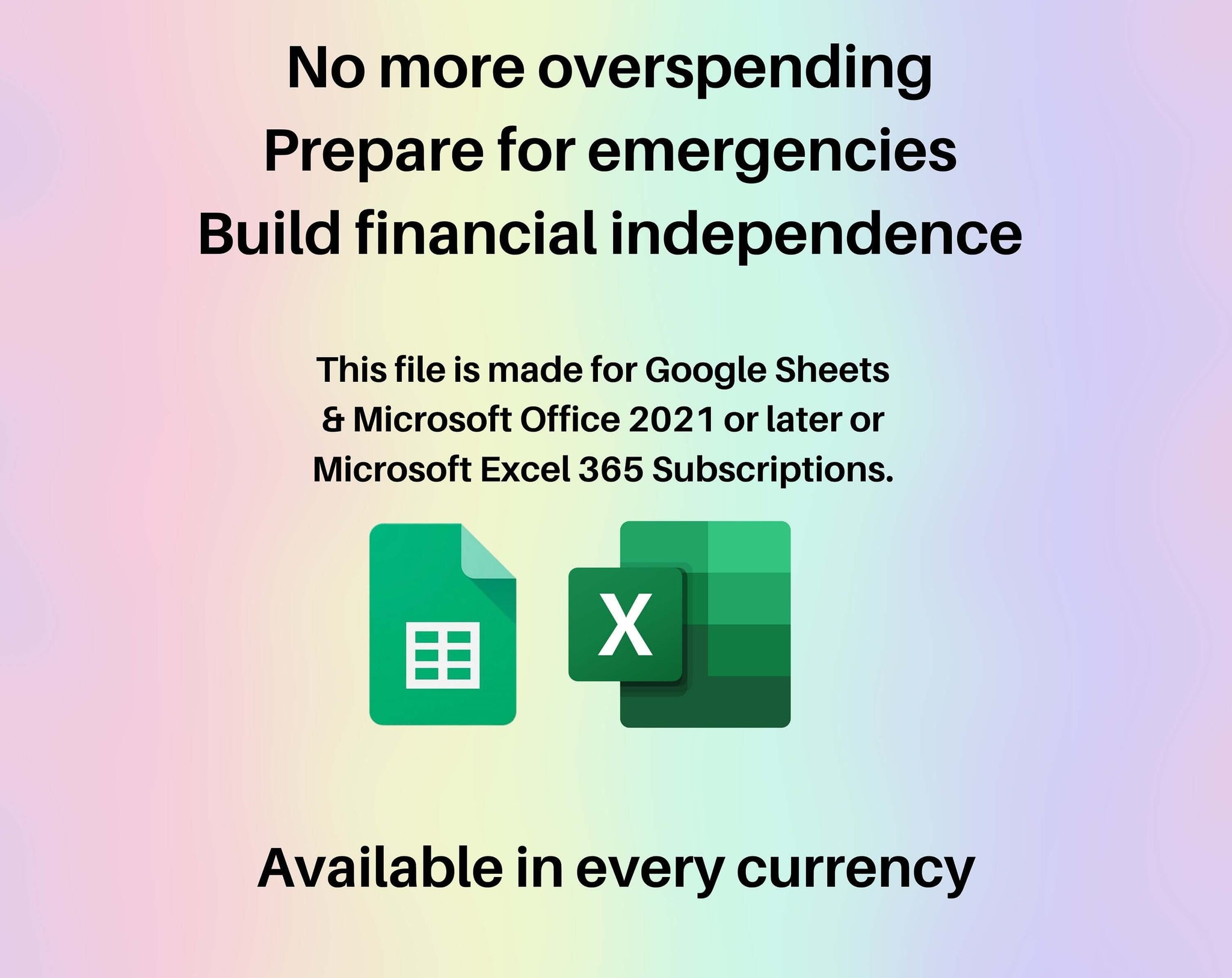 Ultimate 50/30/20 Budget Spreadsheet Google Sheets and Excel Template